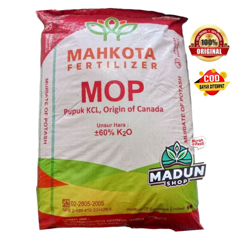 Jual PUPUK MAHKOTA KCL MOP Repack kemasan 50gr | Shopee Indonesia