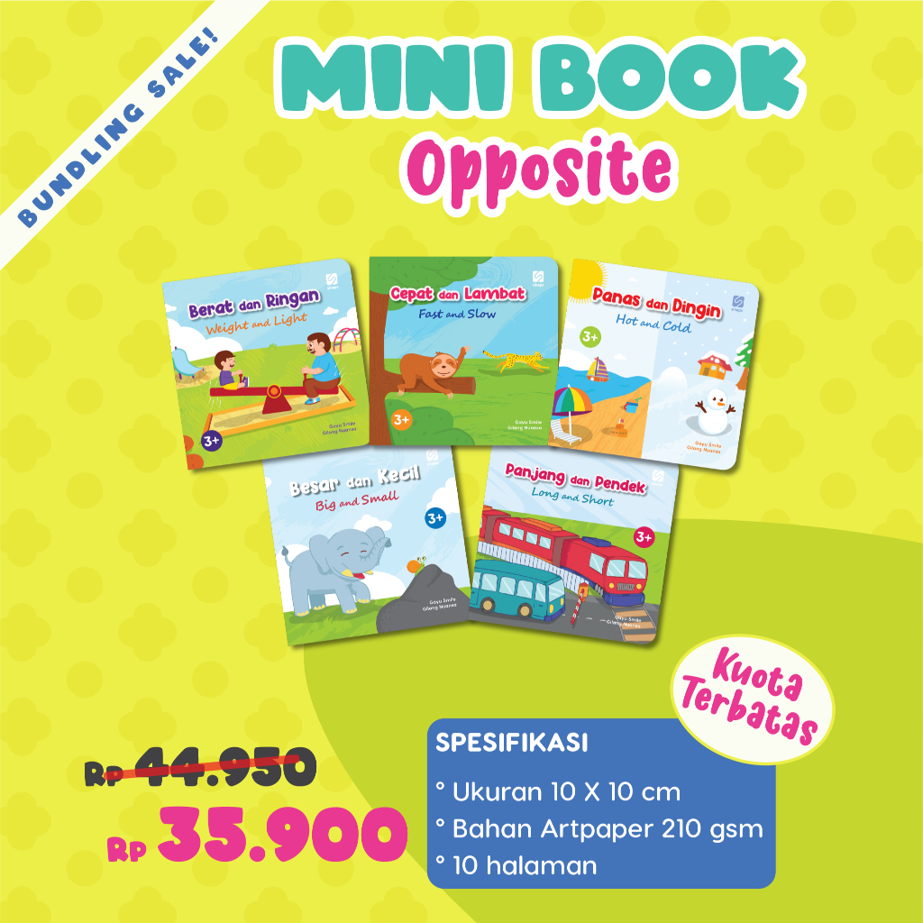 Jual SMILINGKIDDOS - Bundling Mini Book Opposite Buku Cerita Edukasi ...