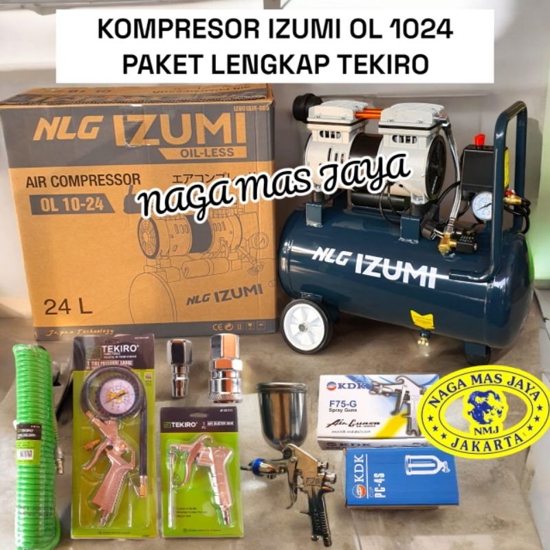 Jual IZUMI OL 1024 KOMPRESOR ANGIN OILLESS 1HP 24LITER / AIR COMPRESOR IZUMI OL1024 / IZUMI OL ...
