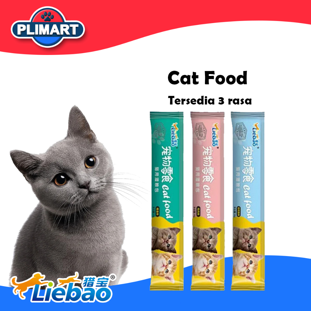Jual Liebao Cat Food 15g Tersedia 3 rasa Tuna/Cod/Ayam Makanan kucing ...