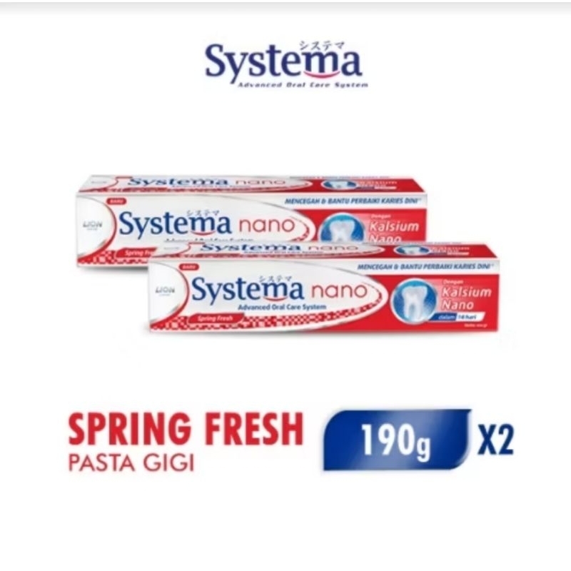 Jual Pasta Gigi Systema Nano Tooth Paste 190 Gram dengan Teknologi Jepang Odol Perawatan Gigi ...