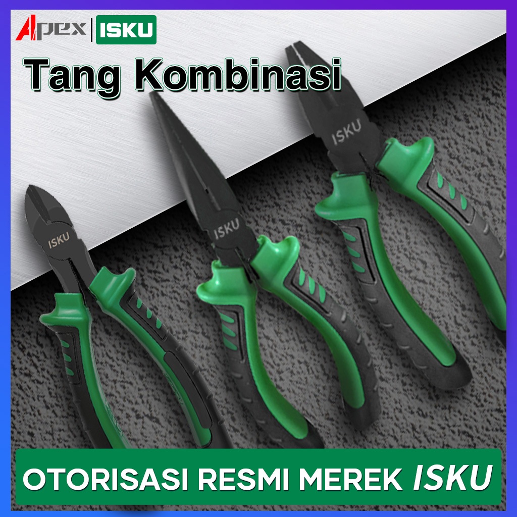 Jual ISKU tang kombinasi tang lancip tang kawat tang potong6 8 inch 55 ...