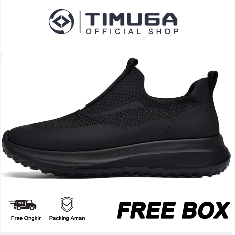 Jual TIMUGA Sepatu Slip On Pria Sneakers Casual Sport Running Shoes ...