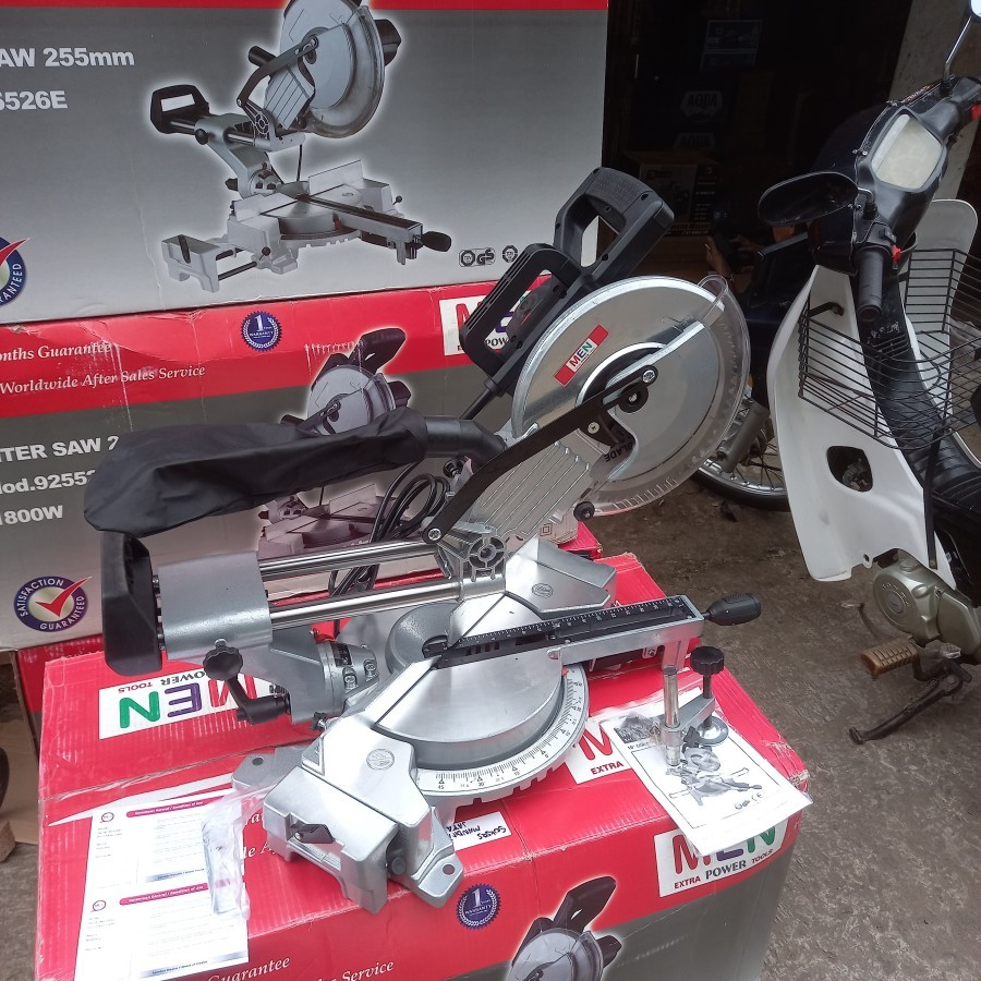 Jual MITER SAW SLIDING 10 INCHI / MESIN POTONG ALUMUNIUM SELEDING MITER SAW MEN | Shopee Indonesia