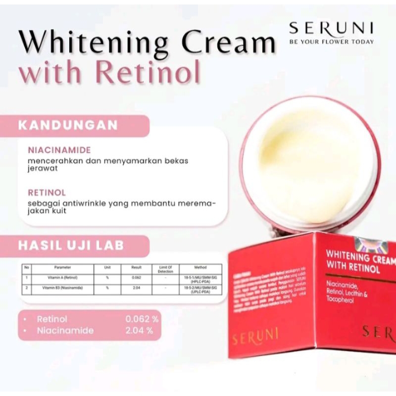 Jual SERUNI New Reformulasi Whitening Cream Retinol | Shopee Indonesia