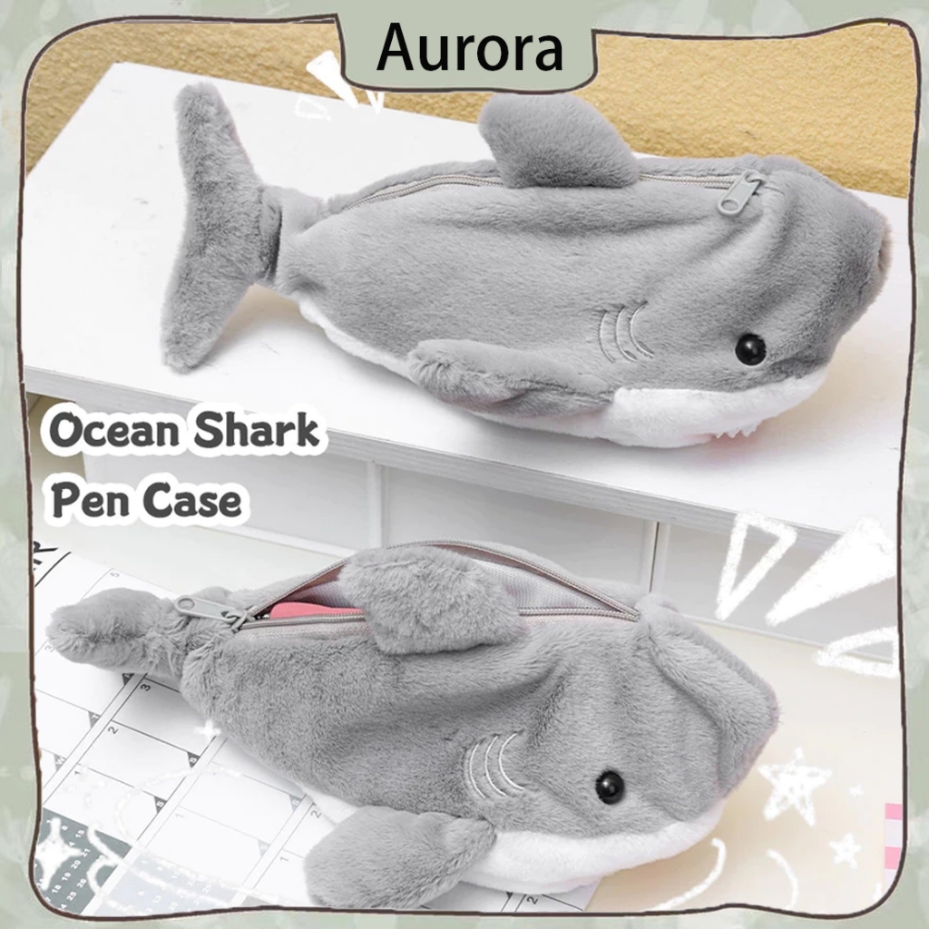 Jual [ READY ] Aurora shark pencil case / Male and female student ...
