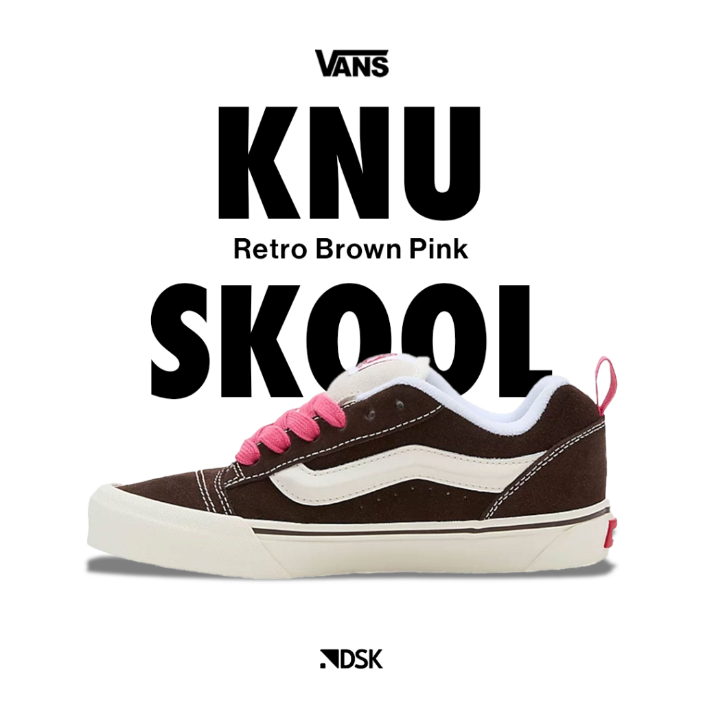 Jual Vans KNU Skool Retro Brown Pink 100% ORIGINAL Sneakers Casual Pria ...
