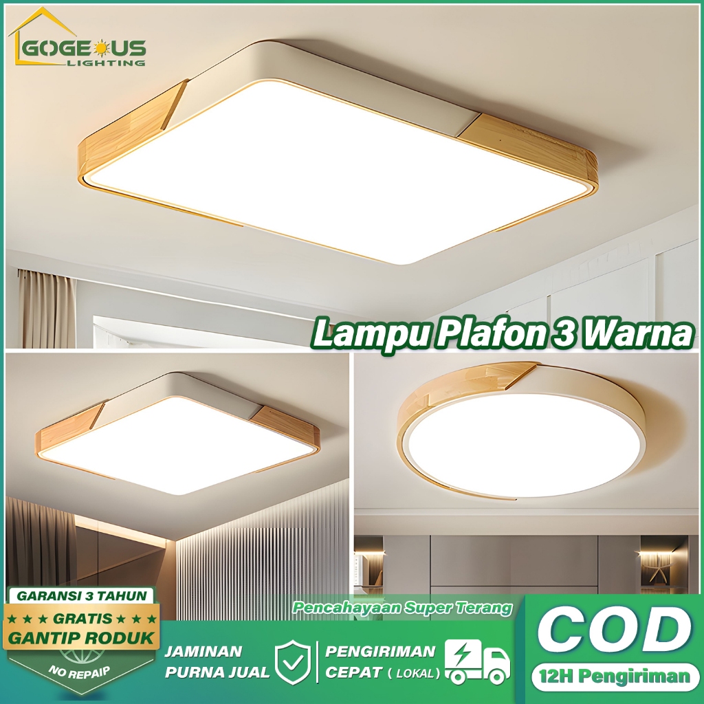 Jual COD Lampu Plafon Minimalis Modern LED Bulat 48 Watt Ruang Tamu ...