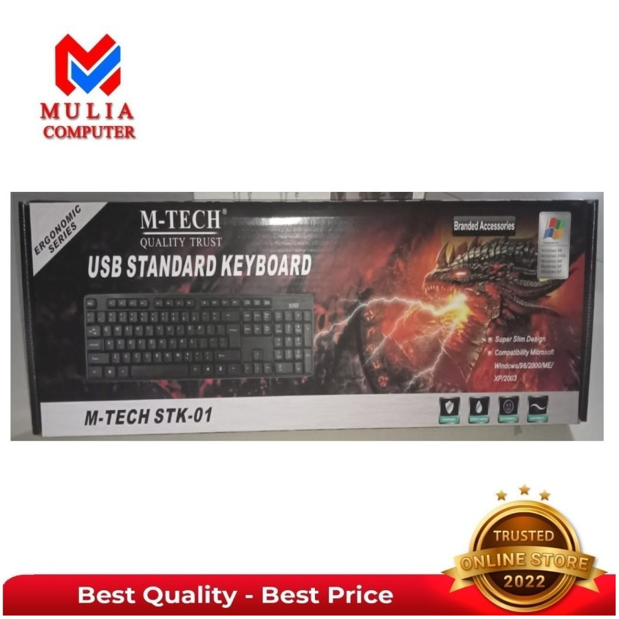 Jual KEYBOARD KOMPUTER M-TECH STK-01 USB | Shopee Indonesia