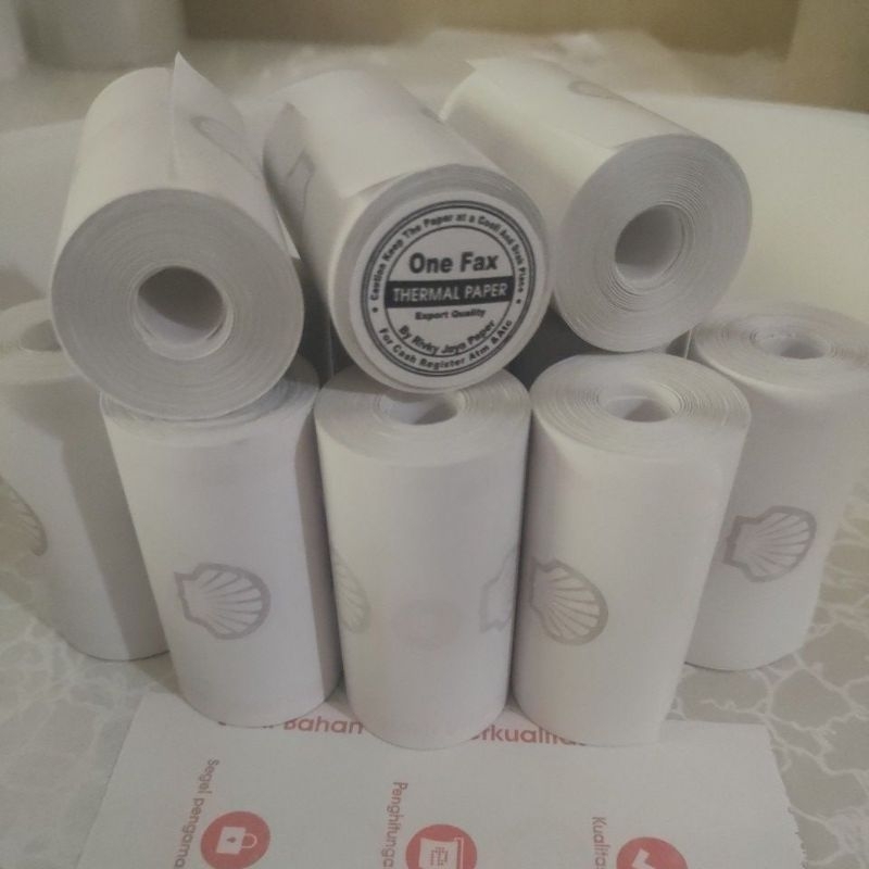 Jual Kertas thermal roll EDC logo Shell 58mm x 30mm kertas Struk ...