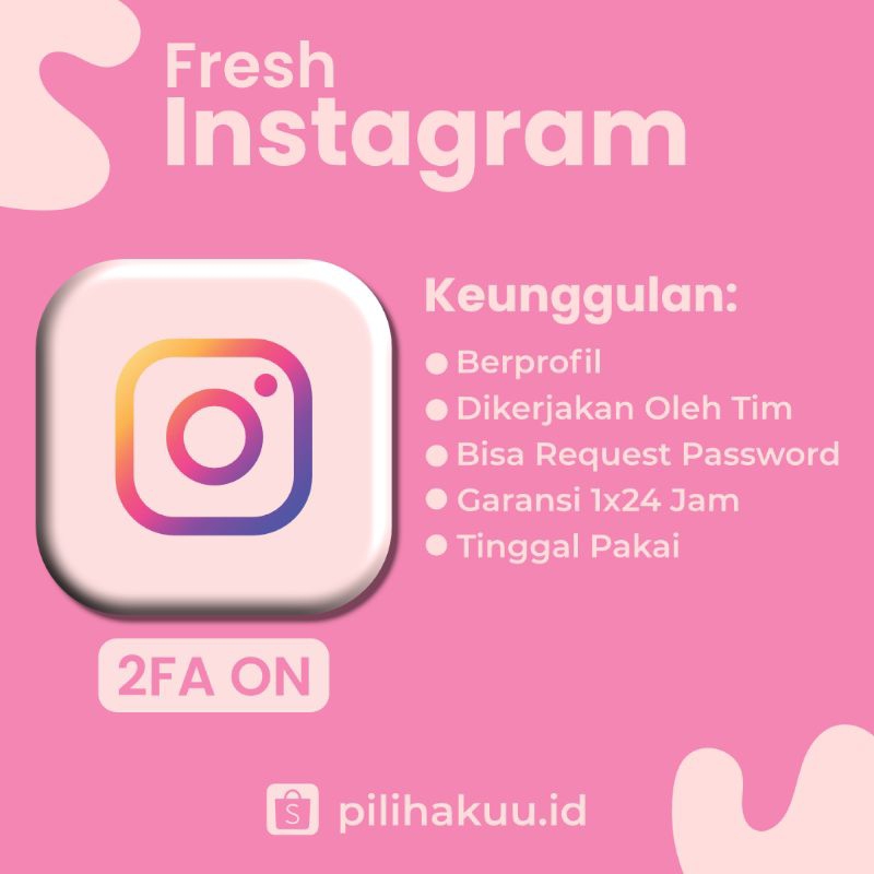 Jual AKUN INST4GR4M FRESH 2FA ON BERGARANSI SIAP PAKAI | Shopee Indonesia