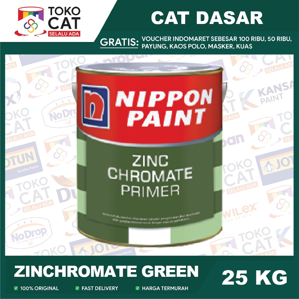 Jual CAT DASAR BESI NIPPON PAINT ZINCHROMATE PRIMER 20KG REGULER CARGO ...