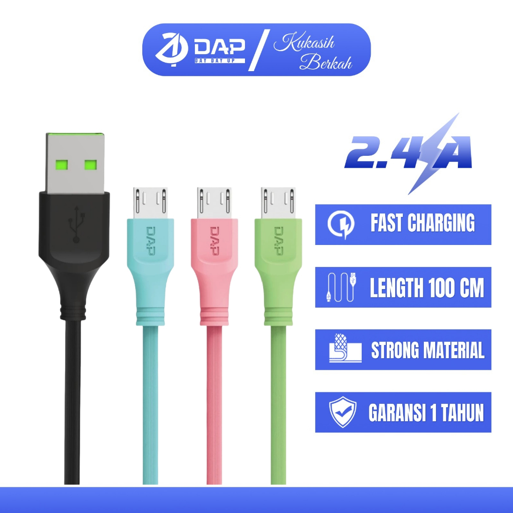 Jual Kabel Data Micro USB Fast Charging 2.1 A TPE Cable 100cm Original ...