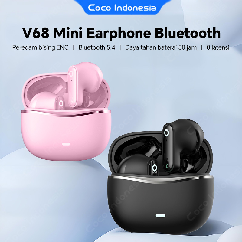 Jual V68 Wireless Earbuds Earphone Bluetooth Headset Bluetooth 5.4 ...