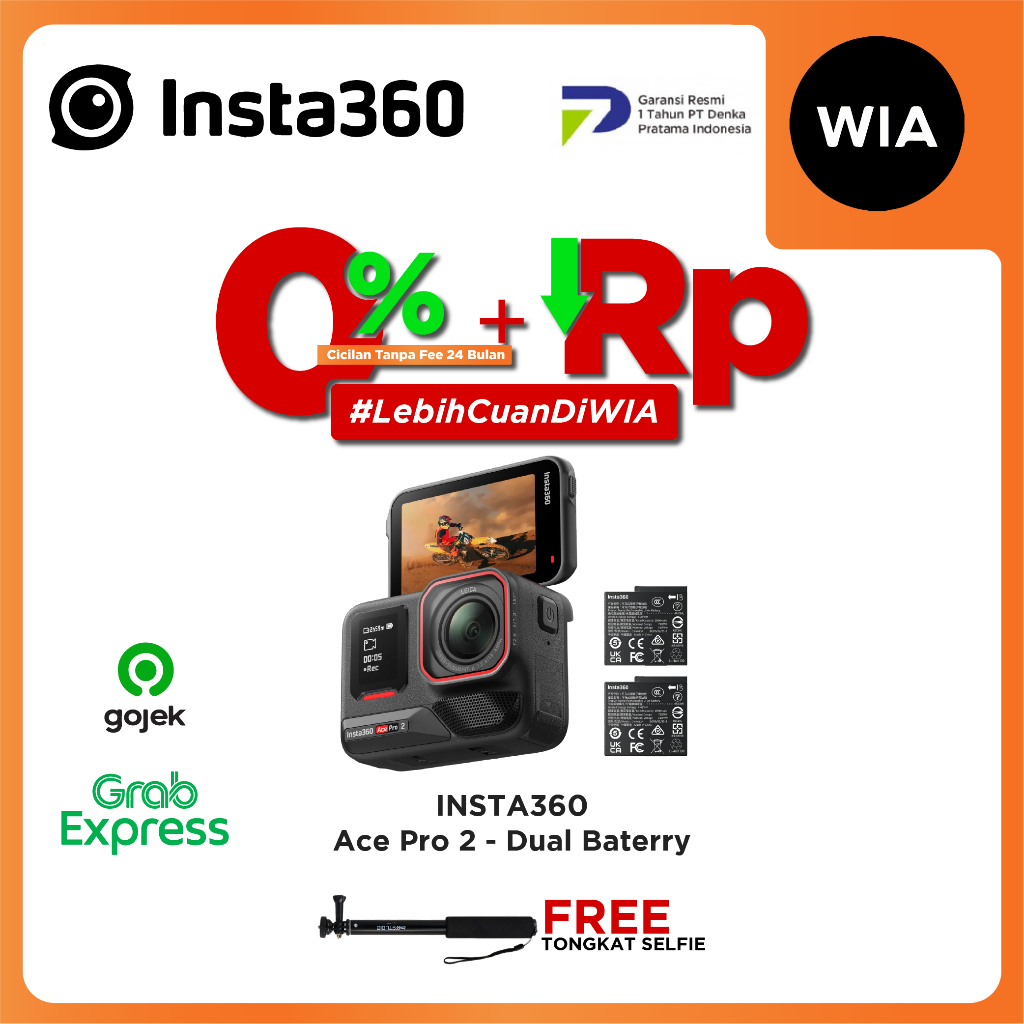 Jual WIA Insta360 Ace Pro 2 8K AI Powered Action Camera Leica Insta 360 Original Garansi Resmi ...