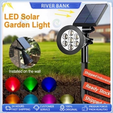 Jual Ready stock COD Lampu Taman Tenaga Surya T- SUN 7 LED Warna Warni ...