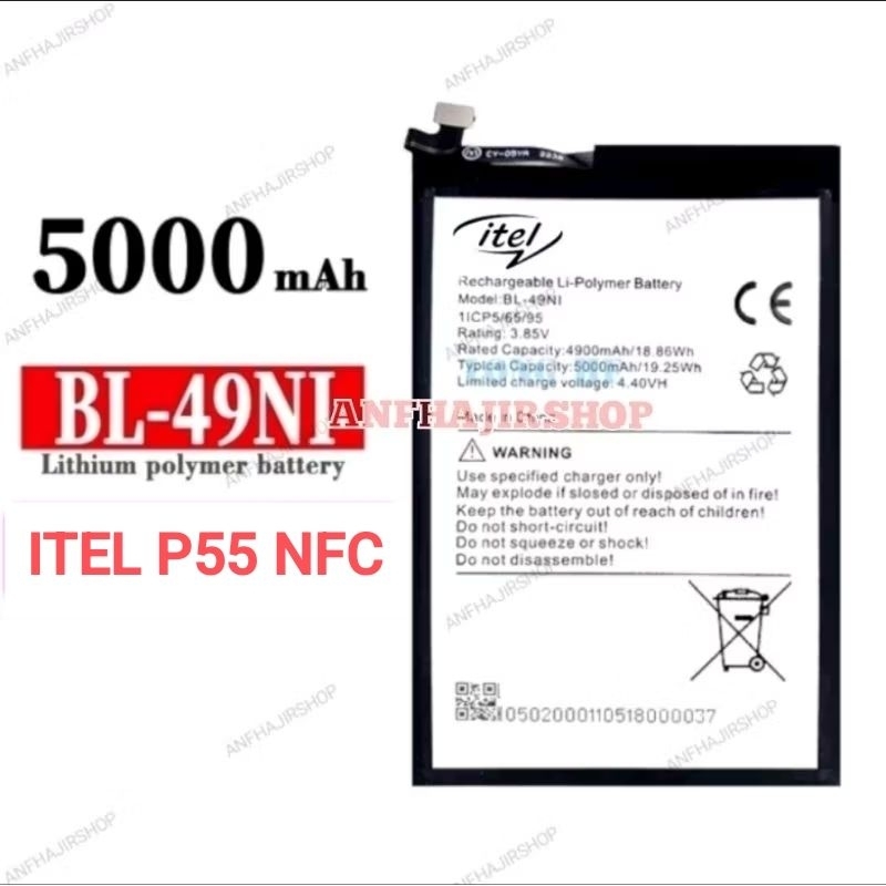 Jual BATRE BATERAI ITEL P55 NFC S666LN BL-49NI BATRAI BATTERY iTEL P 55 ...