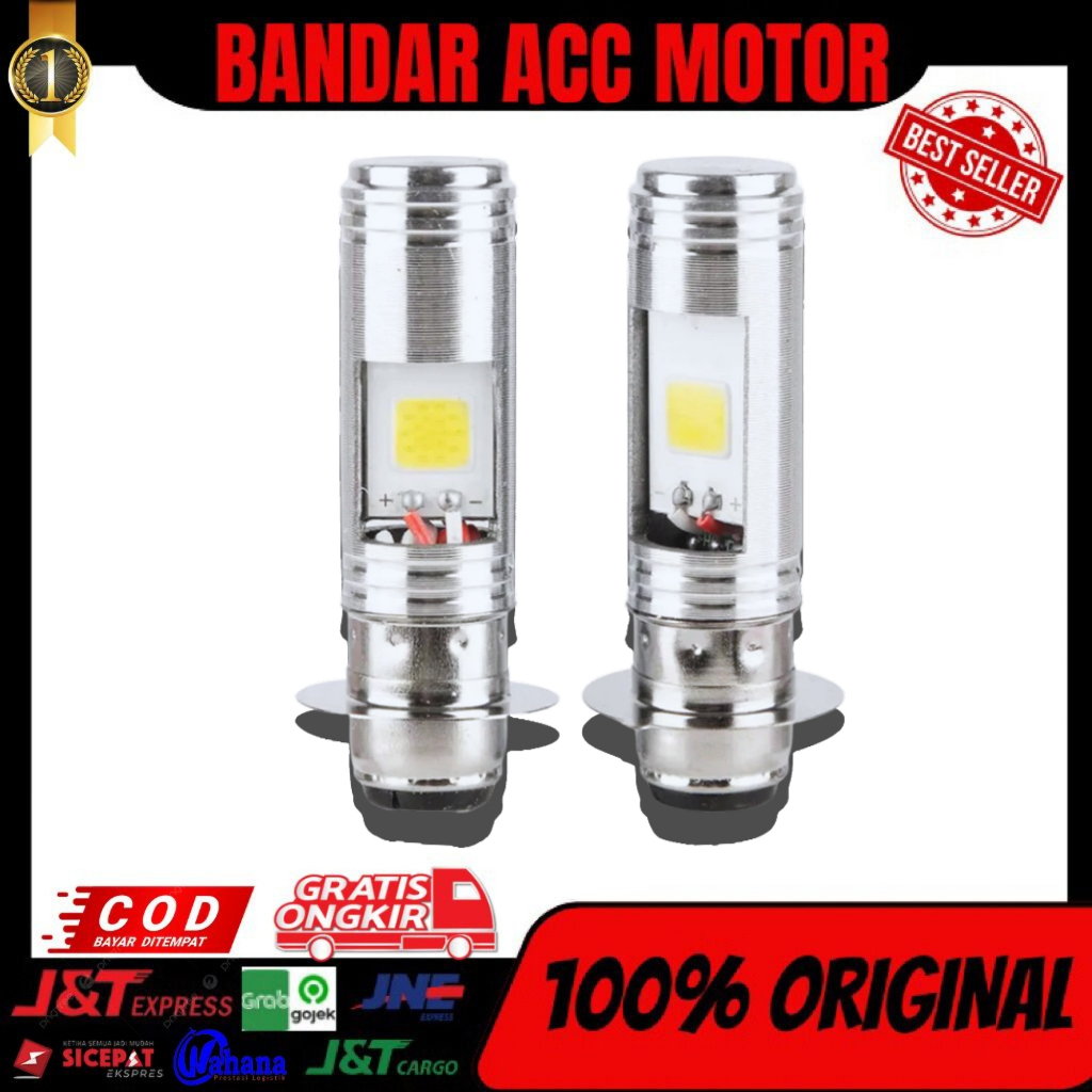 Jual PROMO LAMPU LED UTAMA DEPAN 2 LED MATA H6 LASER MOTOR BEBEK DAN MATIC AC DC SOKET H6 LED 2 ...