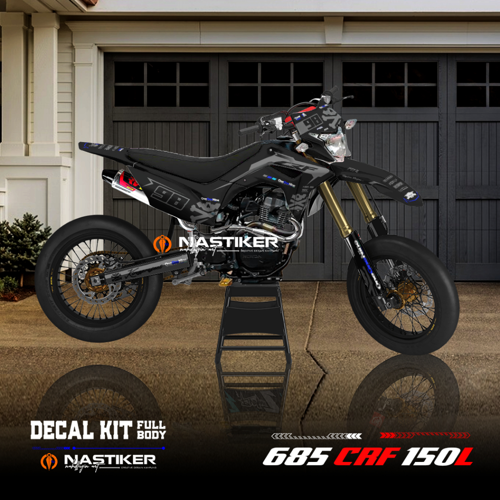 Jual CRF ABU-ABU stiker decal crf 150 L simple custom full body free ...