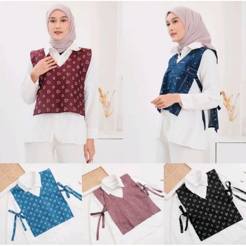 Jual VEST ROMPI JUMPUTAN ATAU VEST BATIK WANITA MODERN | Shopee Indonesia