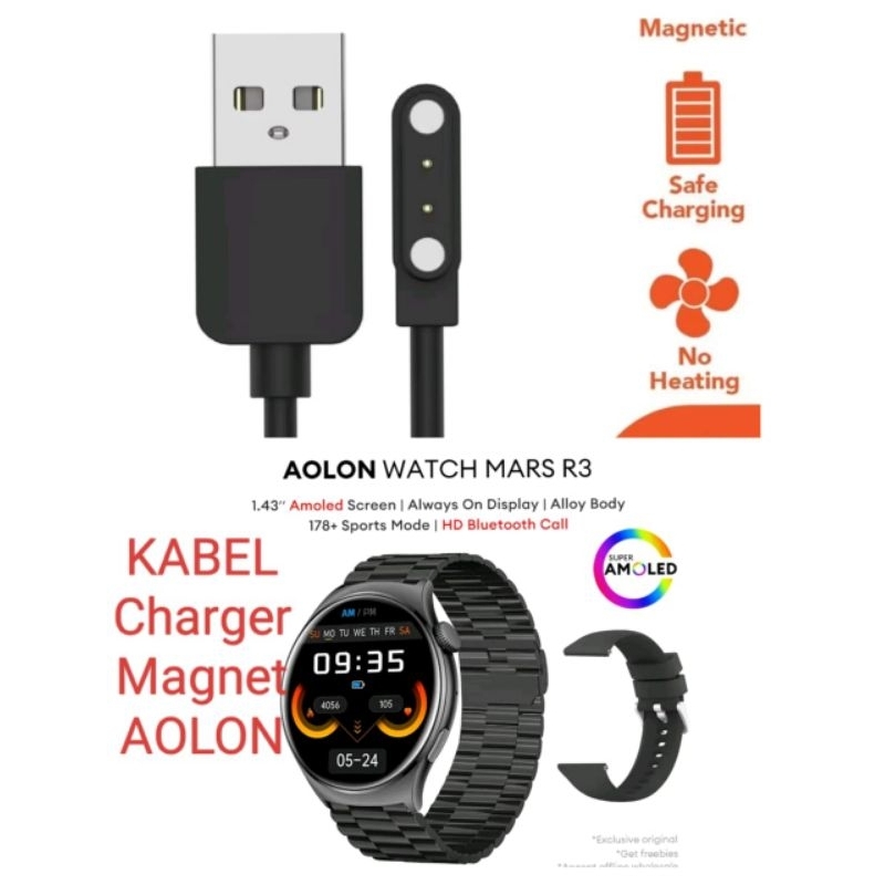 Jual Aolon Watch Mars R3 Kabel Charger Smartwatch Aolon Watch Tetra S2 ...