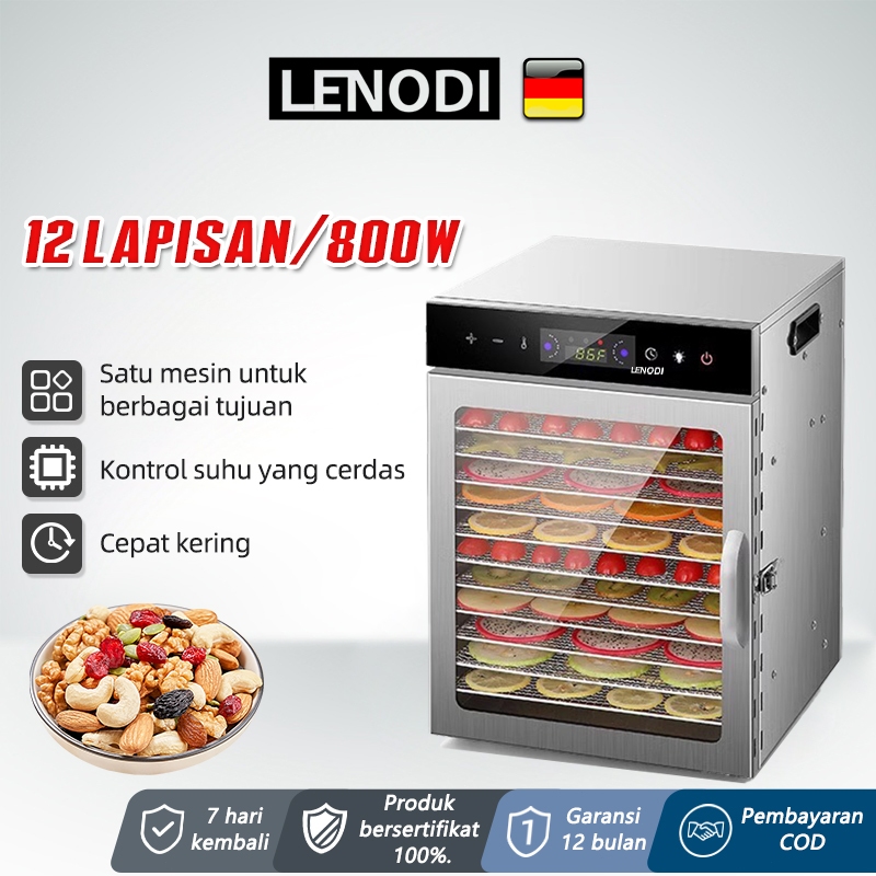Jual Pengering Makanan Mesin Food Dehydrator Digital stainless steel 12 ...