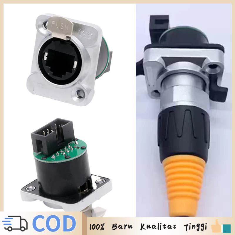 Jual Konektor Ethercon Chasis Patch Panel Rj45 Pcb Converter Modul Rj45 ...