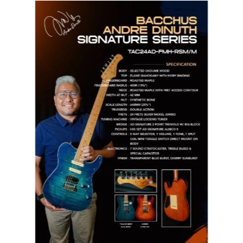 Jual Gitar Elektrik Bacchus Telecaster TAC24 Andre Dinuth Signature ...
