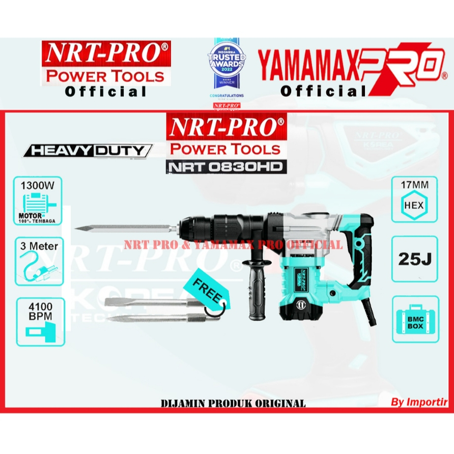 Jual NRT-PRO 0830 HD Bor Bobok Jack Hammer Drill Beton Tembok Aspal ...