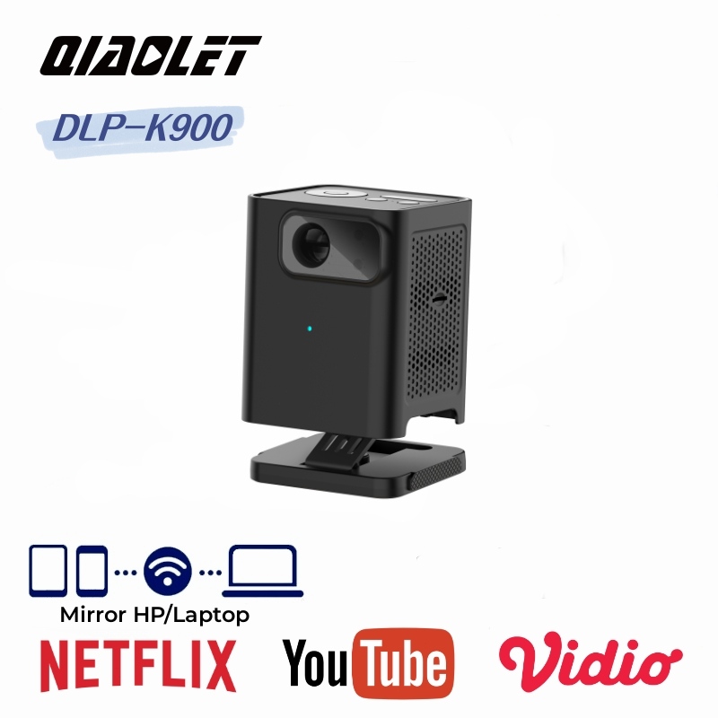 Jual QIAOLET DLP Projector Mini K900 Portable Proyektor 2+16GB Auto ...