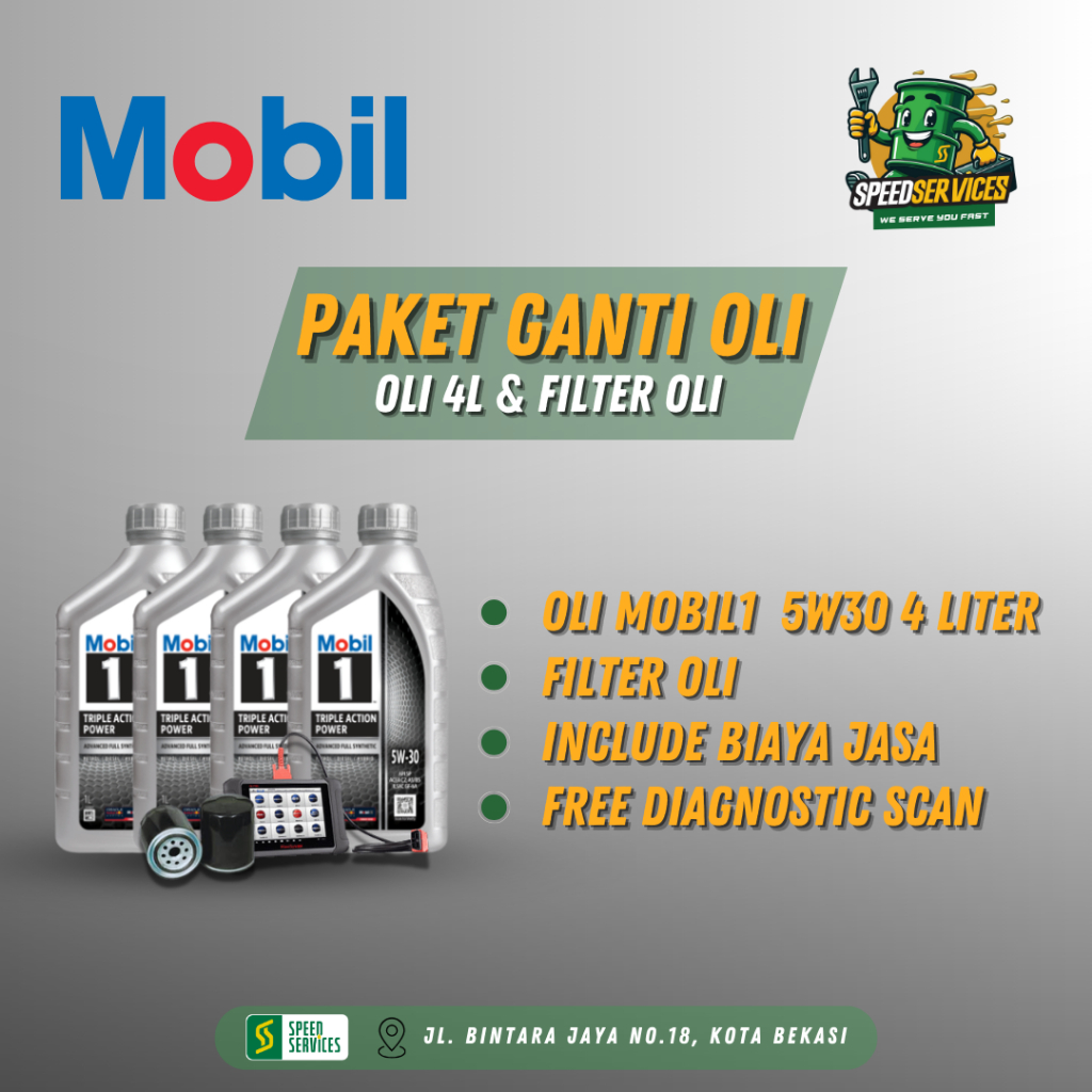 Jual PAKET GANTI OLI MOBIL1 5W30 FULL SYNTHETIC + FREE BIAYA JASA DAN DIAGNOSTIC | Shopee Indonesia