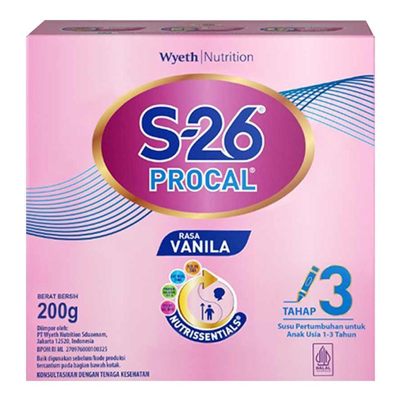Jual S-26 Procal Tahap 3 Susu Pertumbuhan Anak 1-3 Tahun Vanila Box 200 ...