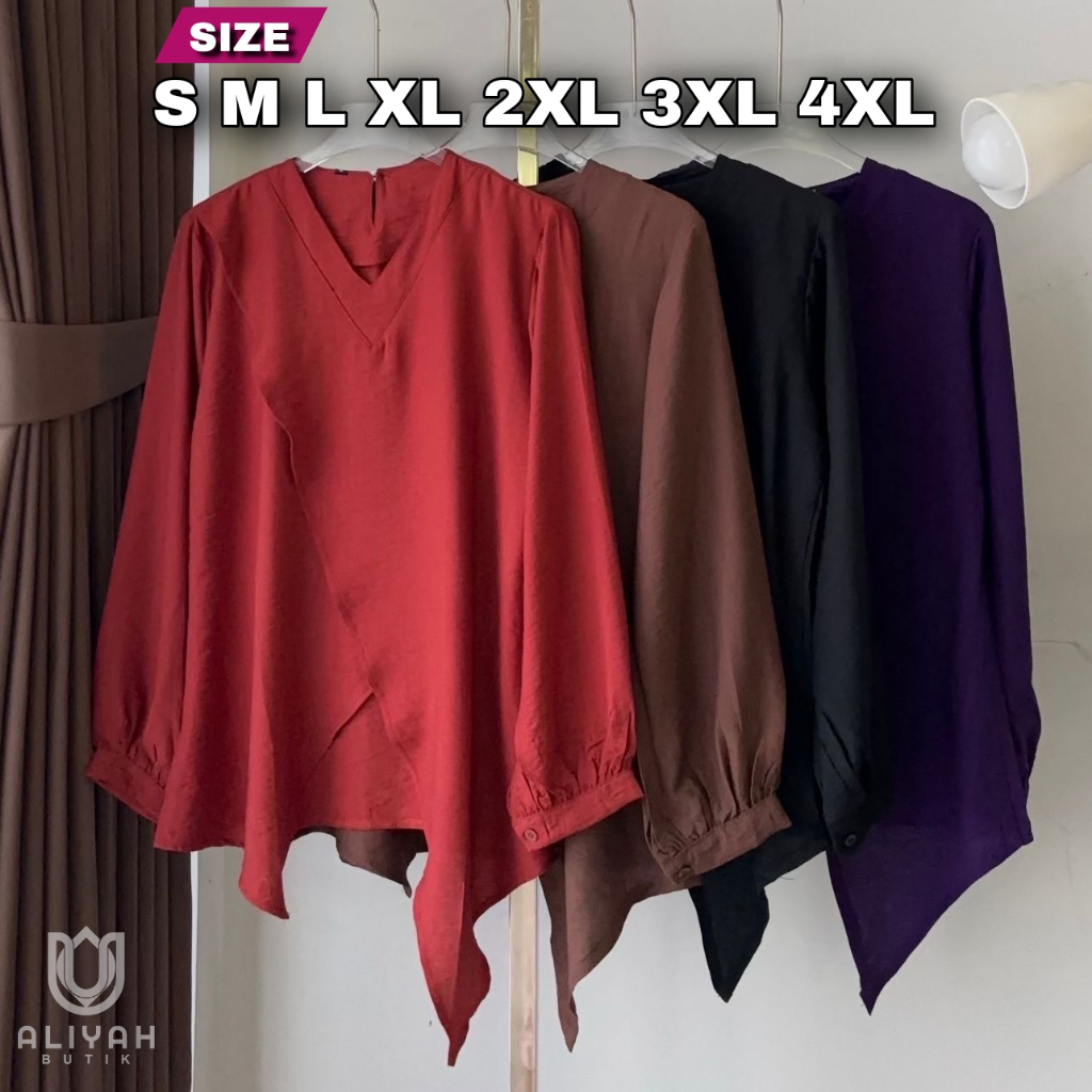 Jual Vanila Blouse Kemeja Bordir Kemeja Kerja Bahan Cotton Linen Big Size Ukuran Size S M L XL ...