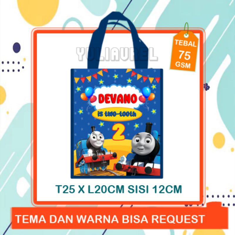 Jual Tas souvenir ulang tahun kreta thomas/souvenir tas ultah thomas ...