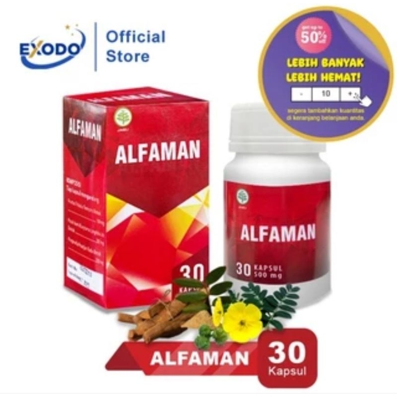 Jual Alfaman obat herbal terbaik khusus pria penambah stamina | Shopee ...