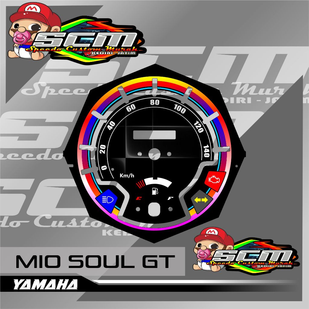 Jual PAPAN SPEEDOMETER CUSTOM YAMAHA MIO SOUL GT | Shopee Indonesia