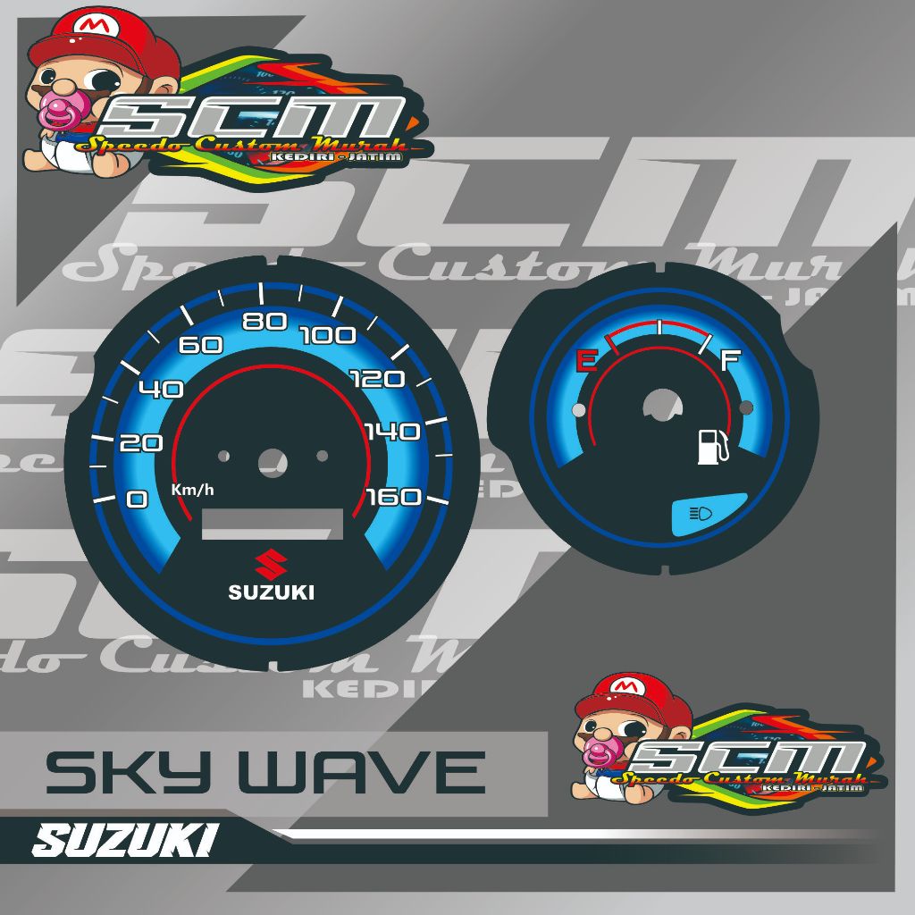 Jual PAPAN SPEEDOMETER CUSTOM SUZUKI SKY WAVE | Shopee Indonesia