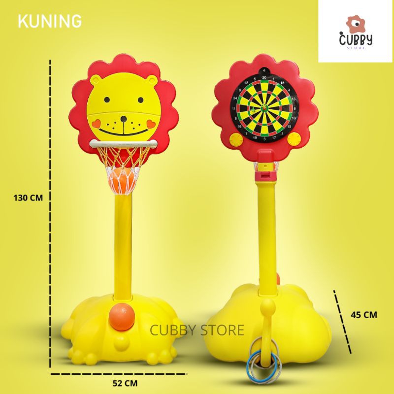 Jual Ring Basket Anak With Dart Board Mainan Basket Anak Lion ...