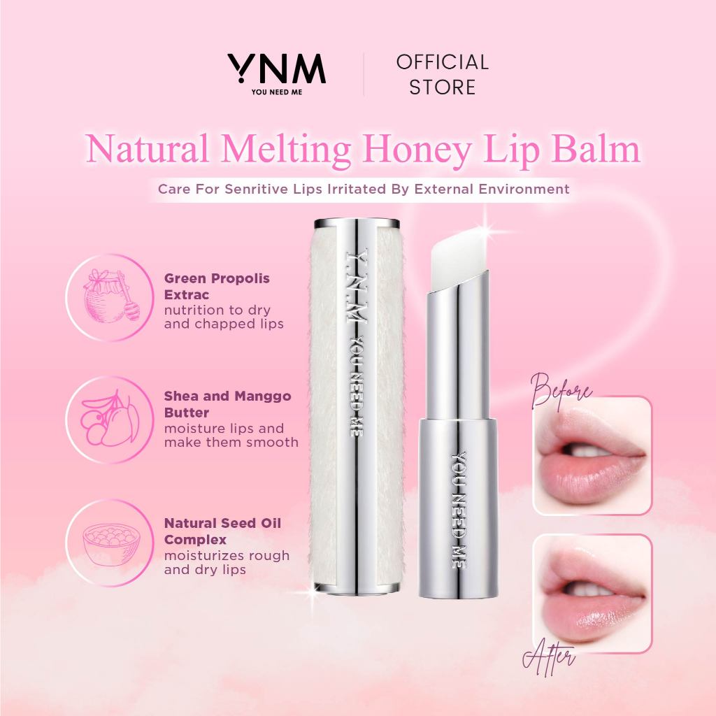 Jual YNM Natural Melting Honey Lip Balm – Lip Balm Korea Melembabkan | Tanpa Warna | Raw Honey ...