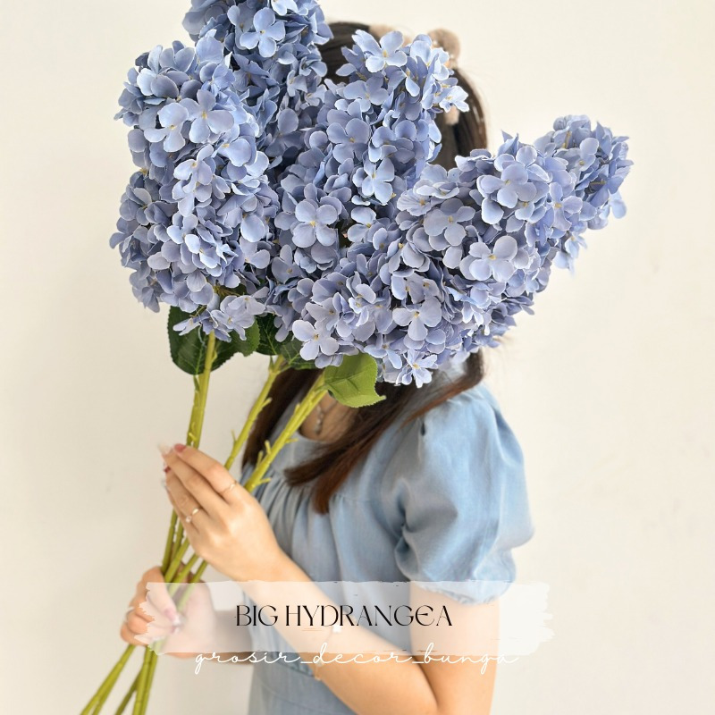 Jual QC BIG HYDRANGEA ARTIFICIAL bunga hidrangea Hortensia Dekorasi ...