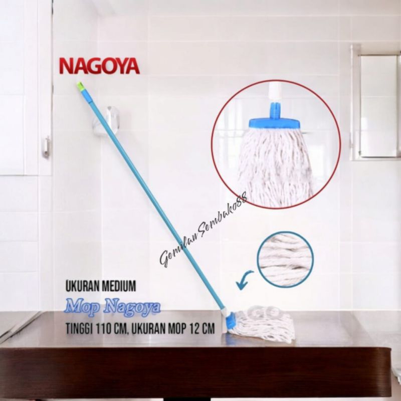 Jual PEL NAGOYA SUMBU TERBAIK SIZE M ( MEDIUM ) + TONGKAT / KAIN PEL / ALAT PEL LANTAI MOP ...