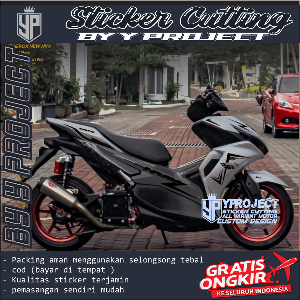 Jual AEROX Cutting Sticker Striping Variasi Aerox New NVX Stiker Aerox ...
