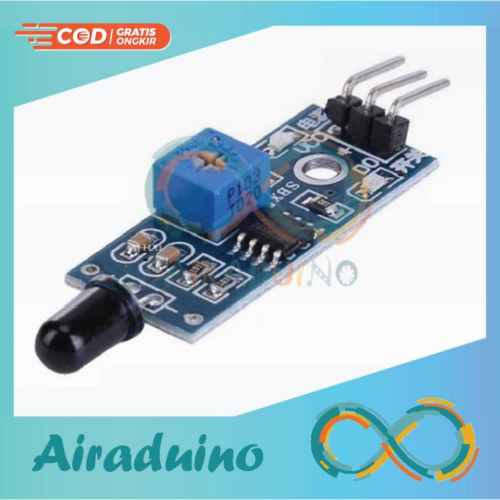 Jual Modul Sensor Kebakaran Sensor Api Infrared IR 3 Kaki LM393 Arduino | Shopee Indonesia