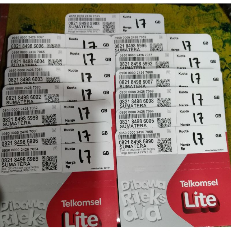 Jual Perdana Telkomsel 15GB+2GB (17GB) | Shopee Indonesia