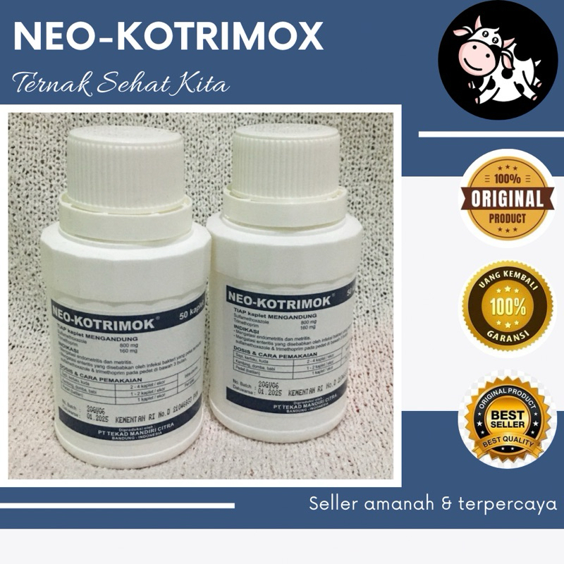 Jual neo-kotrimok cotrimoxazole obat mencret & diare pada sapi kambing ...