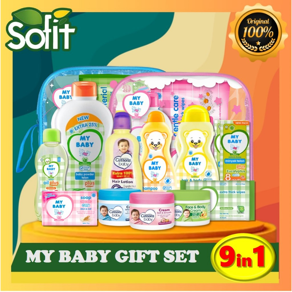 Jual My Baby Gift Set 9 in1 - Gift Pack - Cream - Wash - Powder - Hair ...