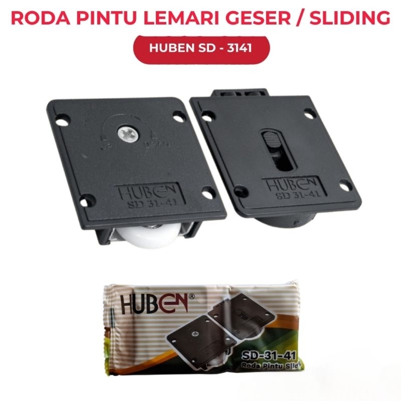 Jual Roda Pintu Geser Pintu Sliding Huben SD - 3141 Isi 1 Set | Shopee ...