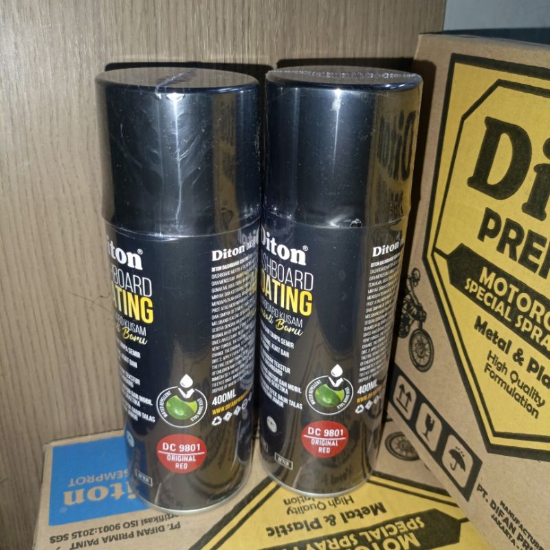 Jual CAT SEMPROT DITON DASHBOARD COATING 9801 ORIGINAL RED 400ML ...