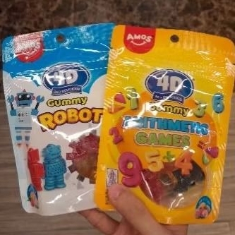 Jual Amos 4D permen gummy Robot / Aritmetic Games rasa Mixed Fruit 72gr ...