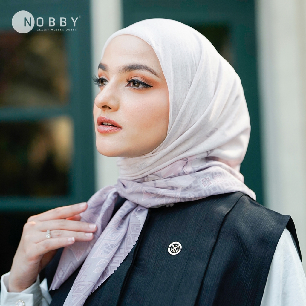 Jual Nobby Scarf Hijab Kerudung Segiempat Motif Print Warna Pastel ...